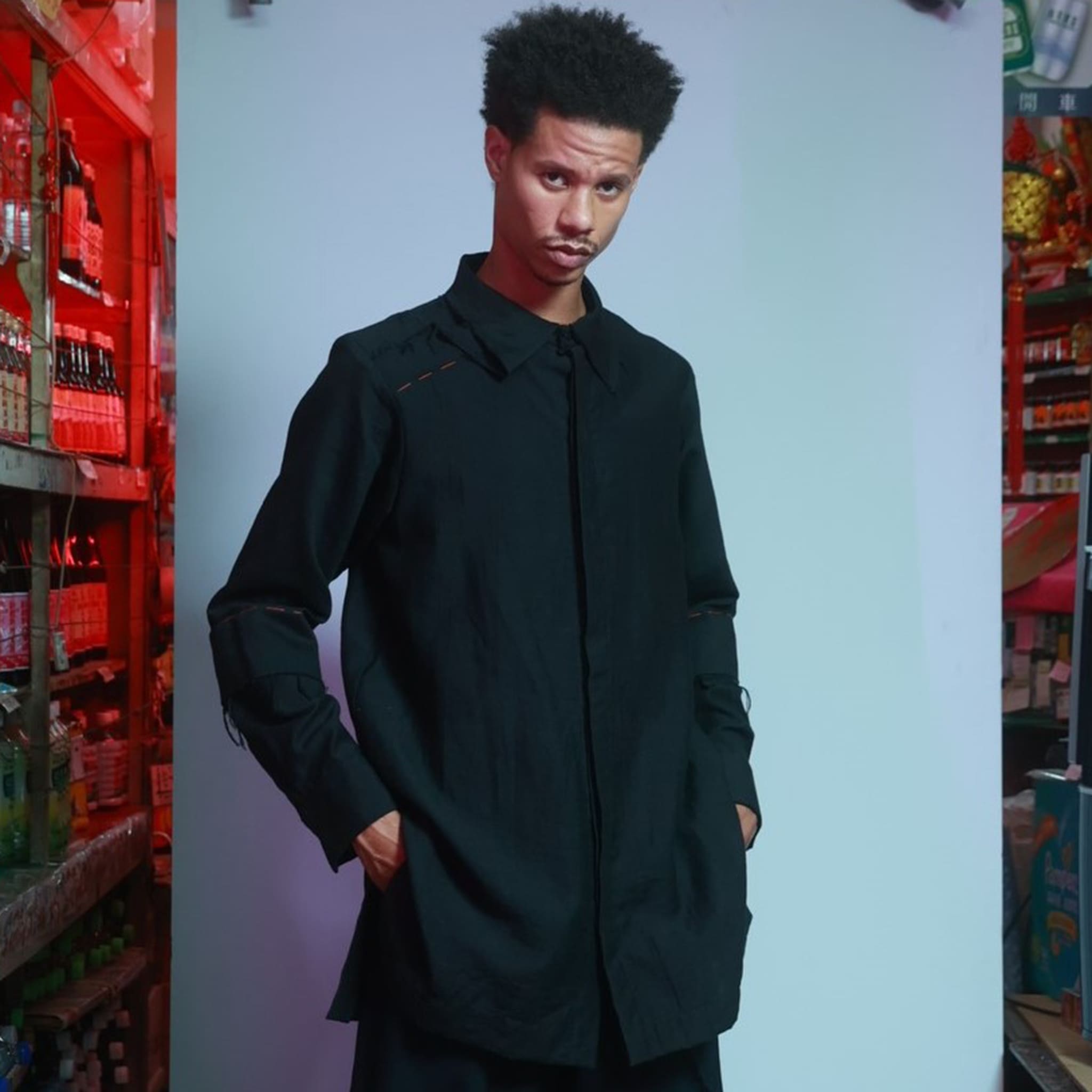 Deconstructed-Collar Shirt