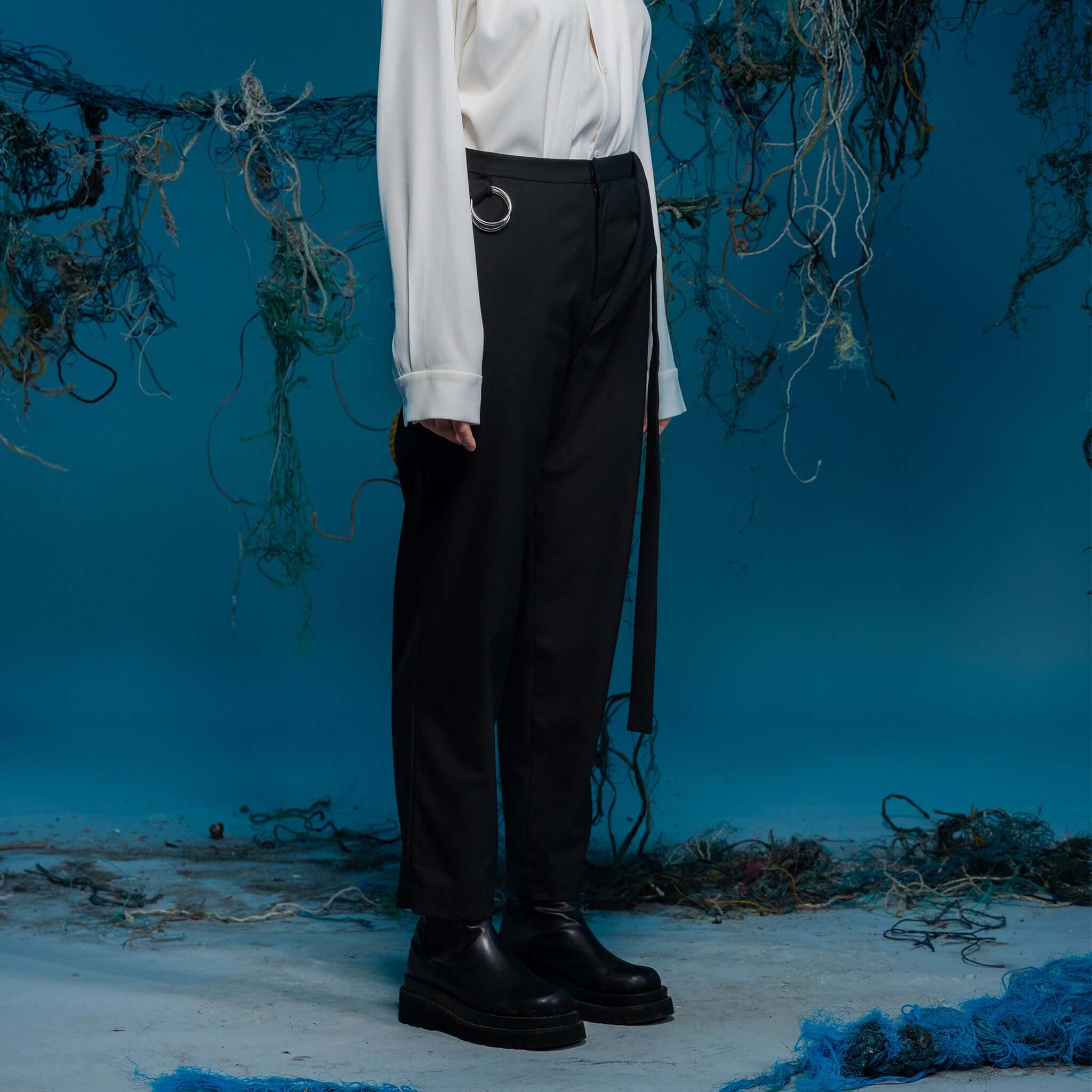 Art-Inspired Elegance: Deconstructed Suit Trousers